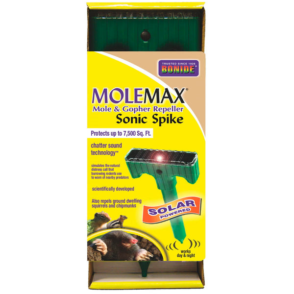Bonide Molemax Sonic Spike Solar Powered Mole Repellent Stake