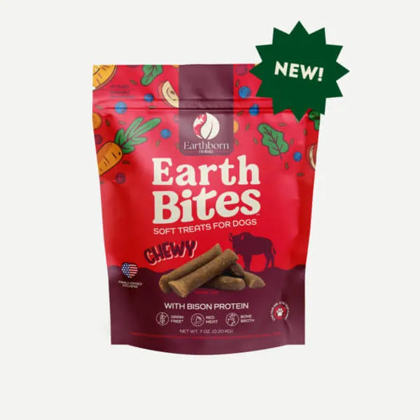 7oz. Earthborn Holistic Chewy Earth Bites - Bison Protein