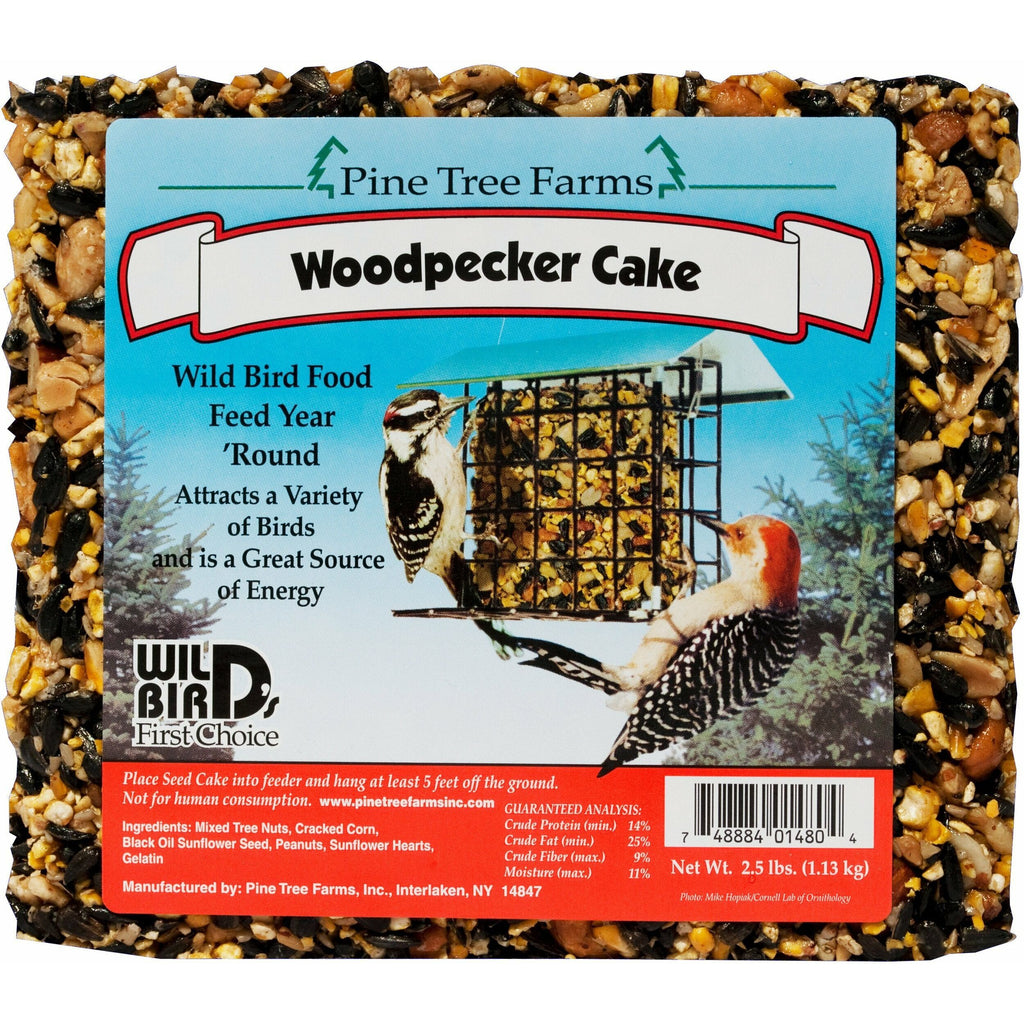 2.5 lb Woodpecker Seed Cake (Case of 8) - Premium Bird Food for Wild B ...