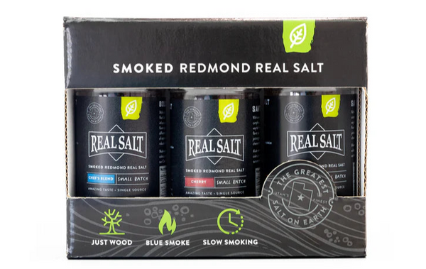 Redmond Real Salt Gift Pack - Chefs Blend, Smoked Cherry, & Hickory Sa ...