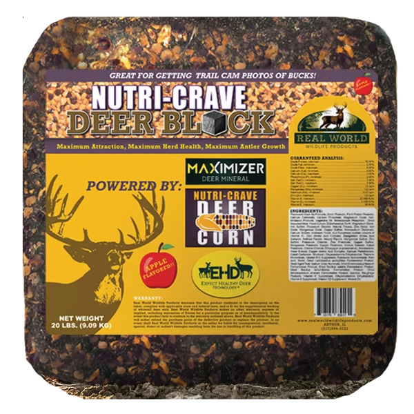 20Lbs Real World Nutri-Crave Block - Premium Deer Mineral Supplement