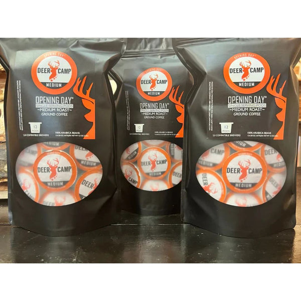 12pk Deer Camp Coffee -Opening Day Medium Roast Coffee Pods