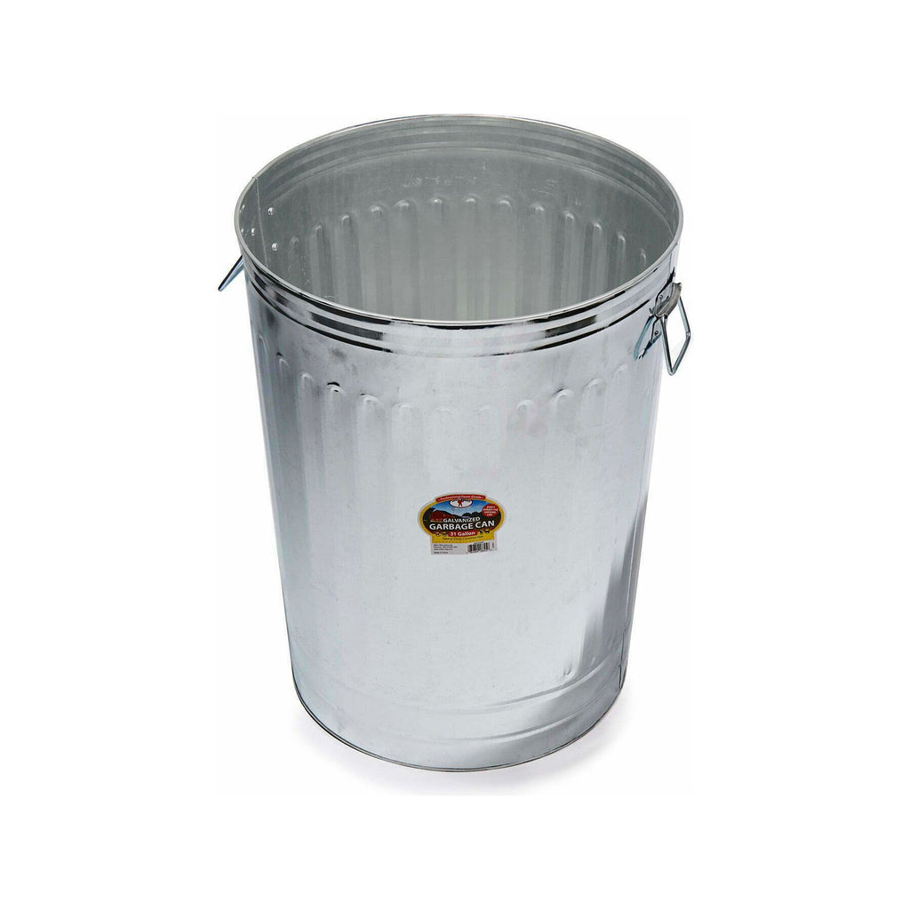 31 Gallon Galvanized Garbage Can with Lid