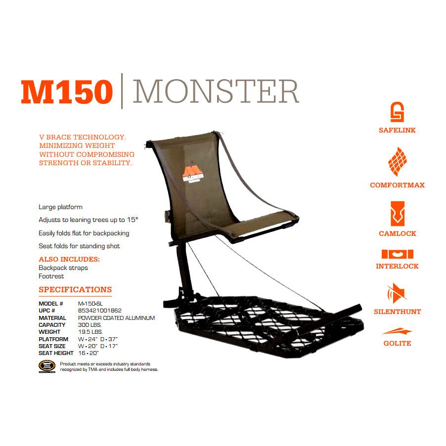 Millennium M-150 Monster Hang On Stand with NEW Safe-Link